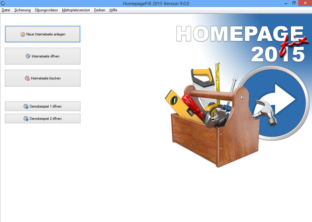 Homepage Software zum selber Homepage erstellen